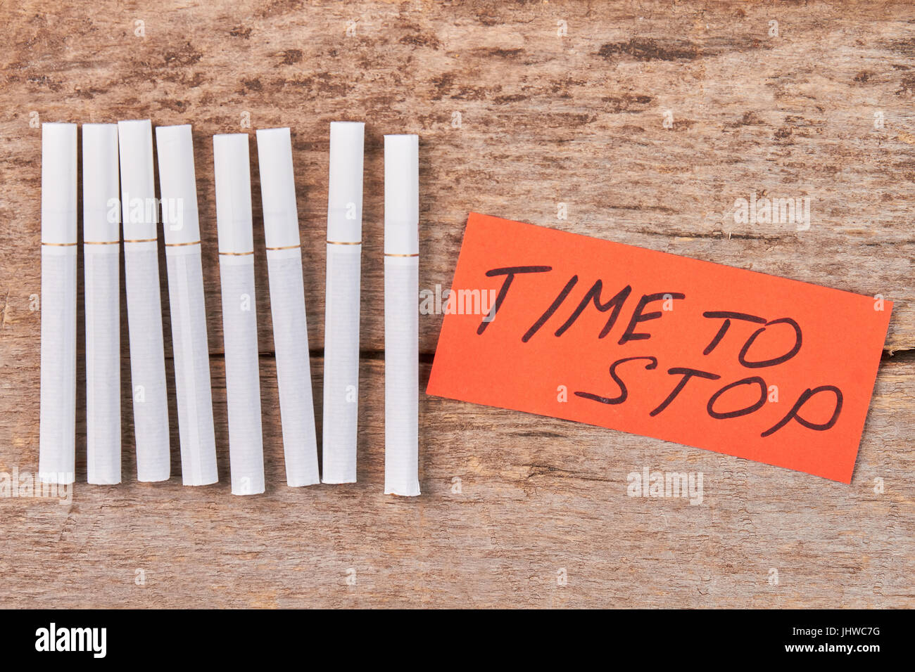 Time to stop tobacco smoking Stock Photo - Alamy