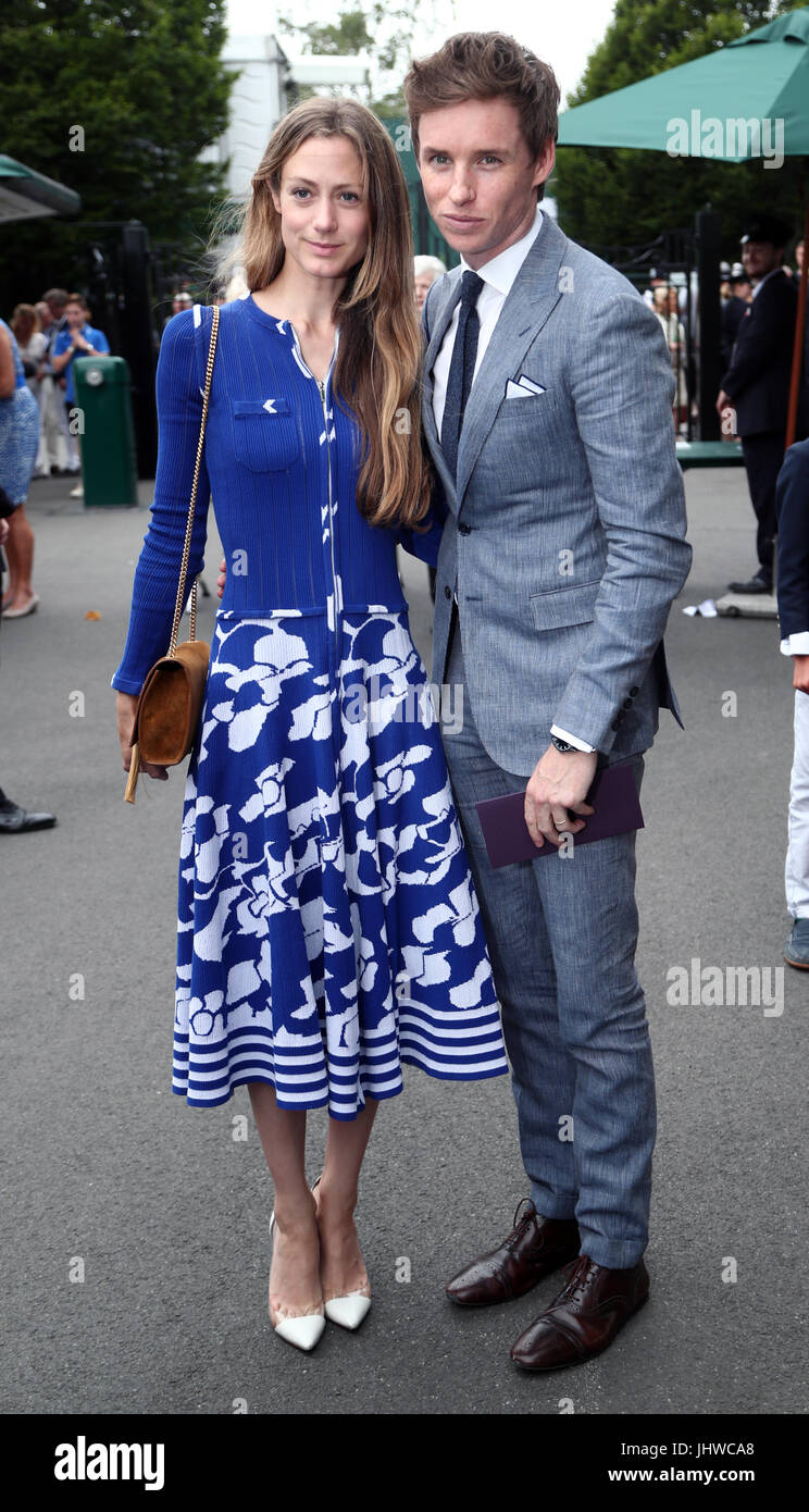 Eddie Redmayne and his wife Hannah on day thirteen of the Wimbledon ...