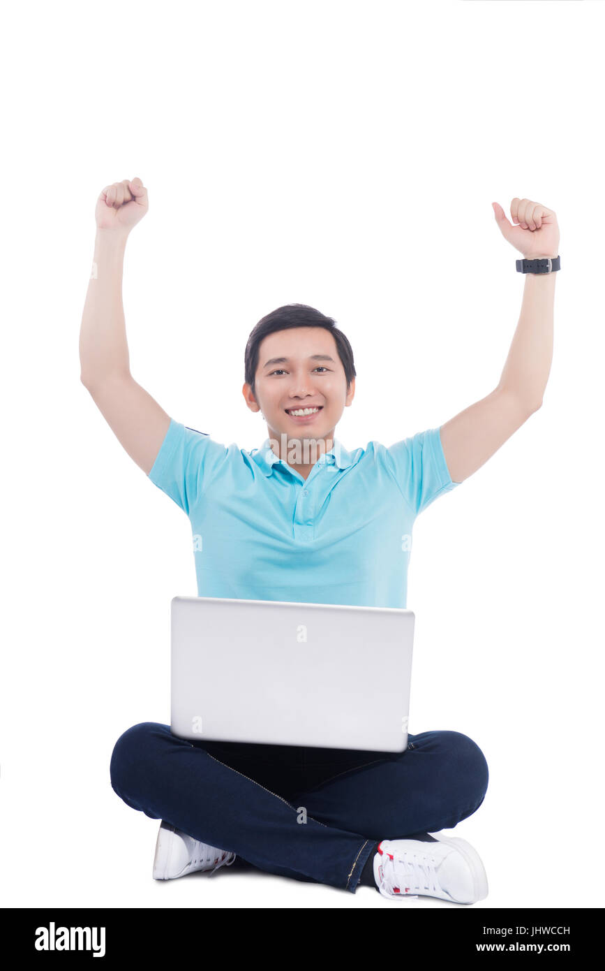Portrait students holding laptop hi-res stock photography and images ...