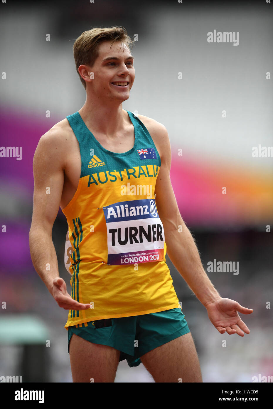Australia's James Turner after winning The Men's 200m T36 Second heat ...