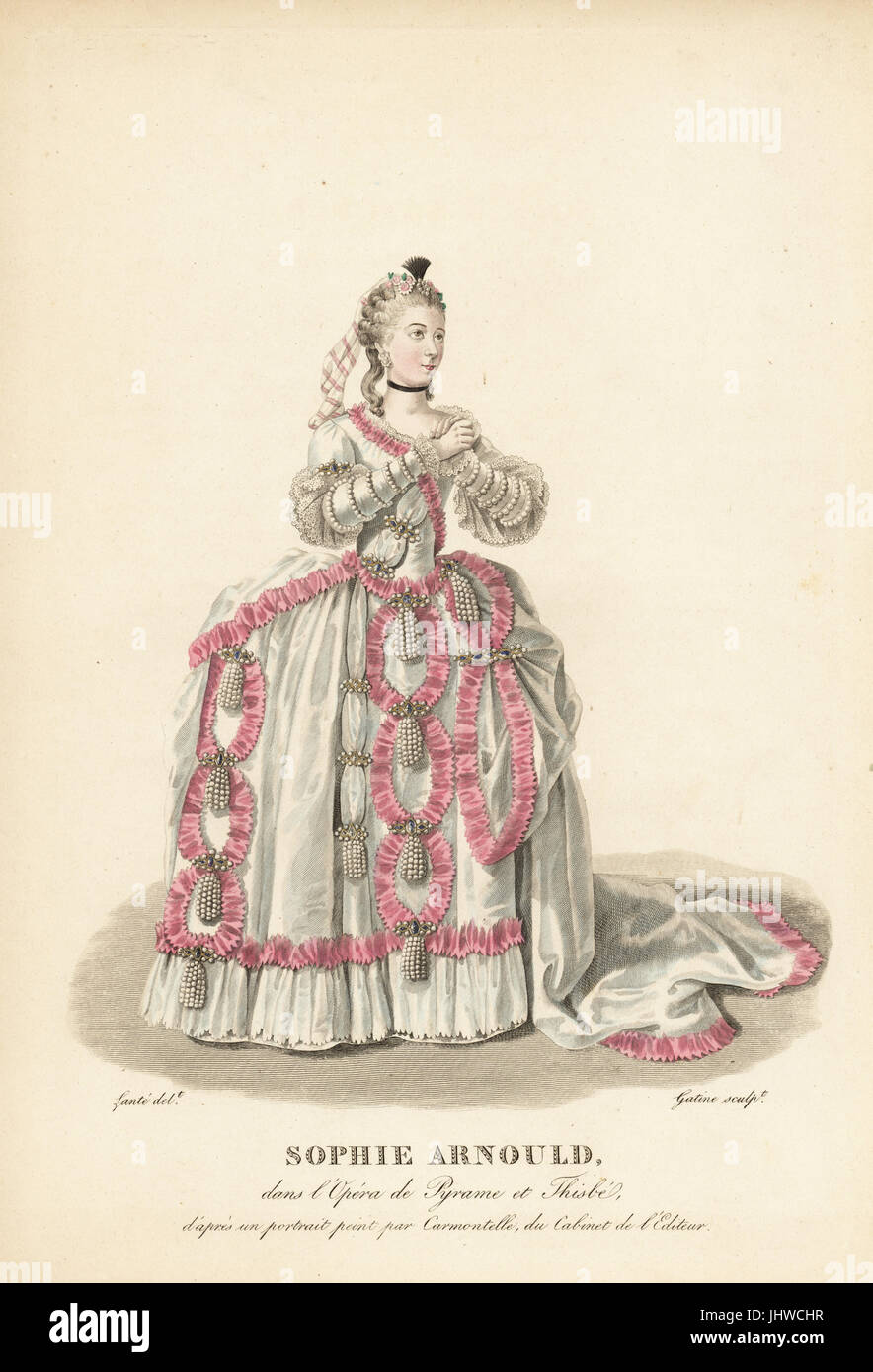Sophie Arnould, French soprano in the opera Pyramus and Thisbe, 1771 ...