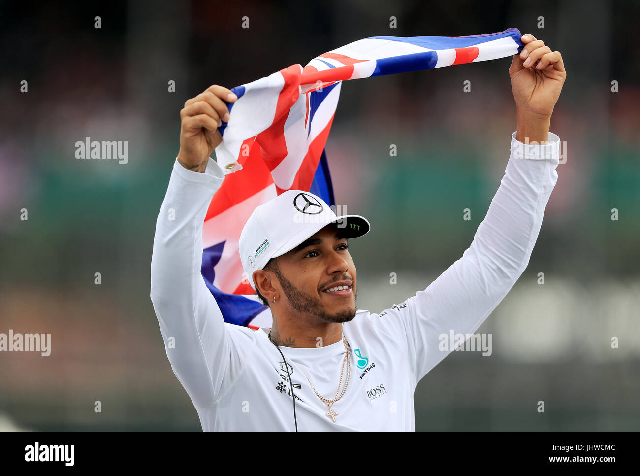Lewis hamilton flag hi-res stock photography and images - Alamy