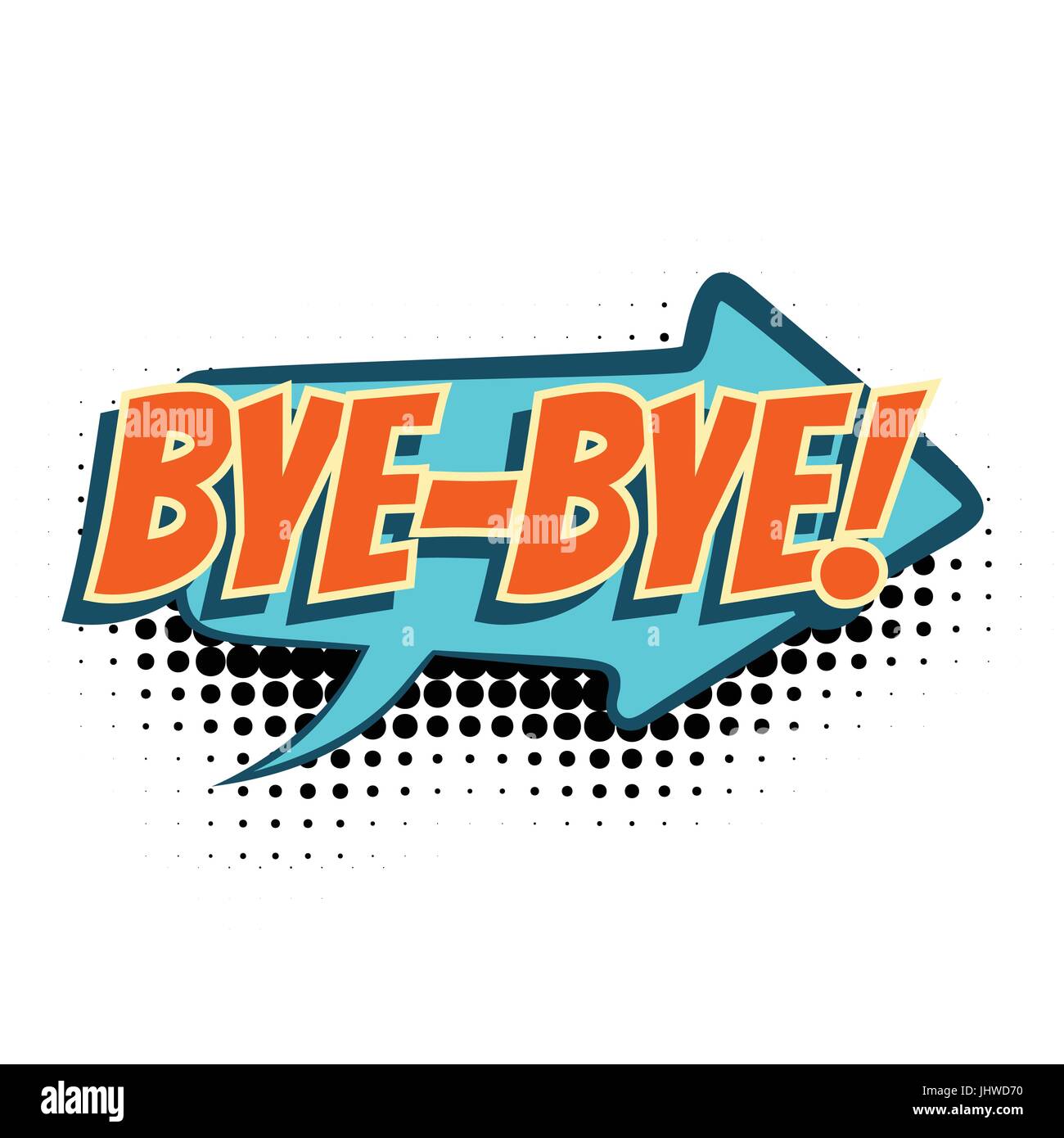 bye comic word. Pop art retro vector illustration Stock Vector Image ...