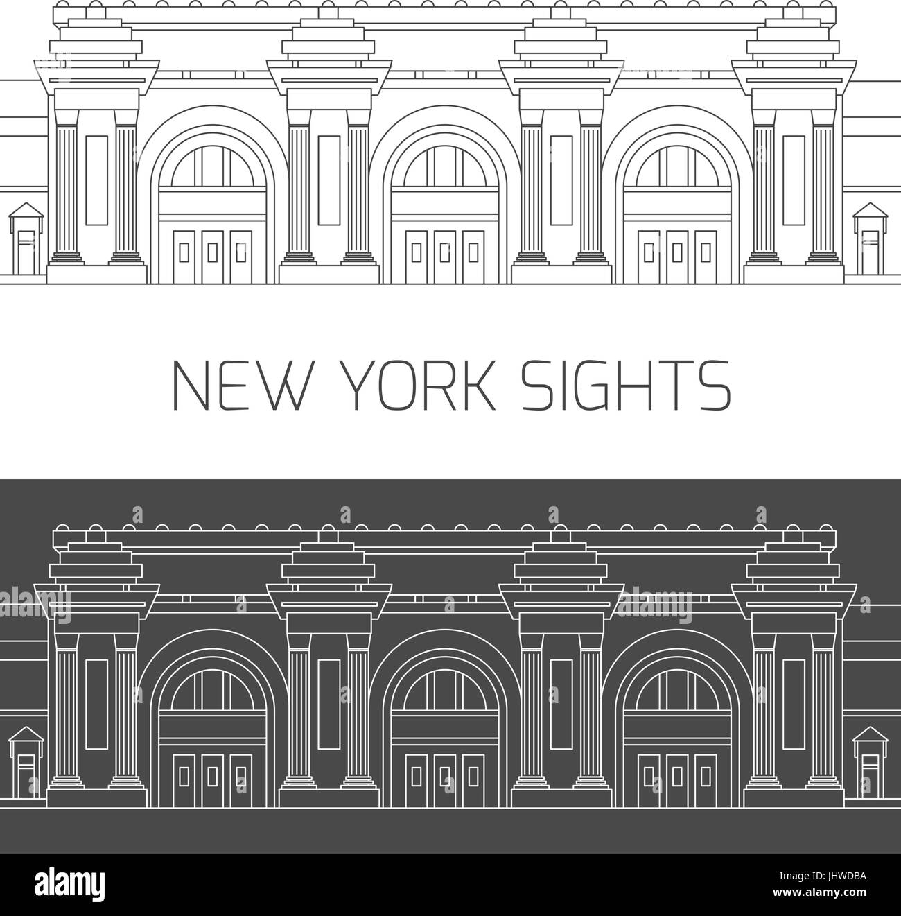 Poster museum new york Stock Vector Images - Alamy