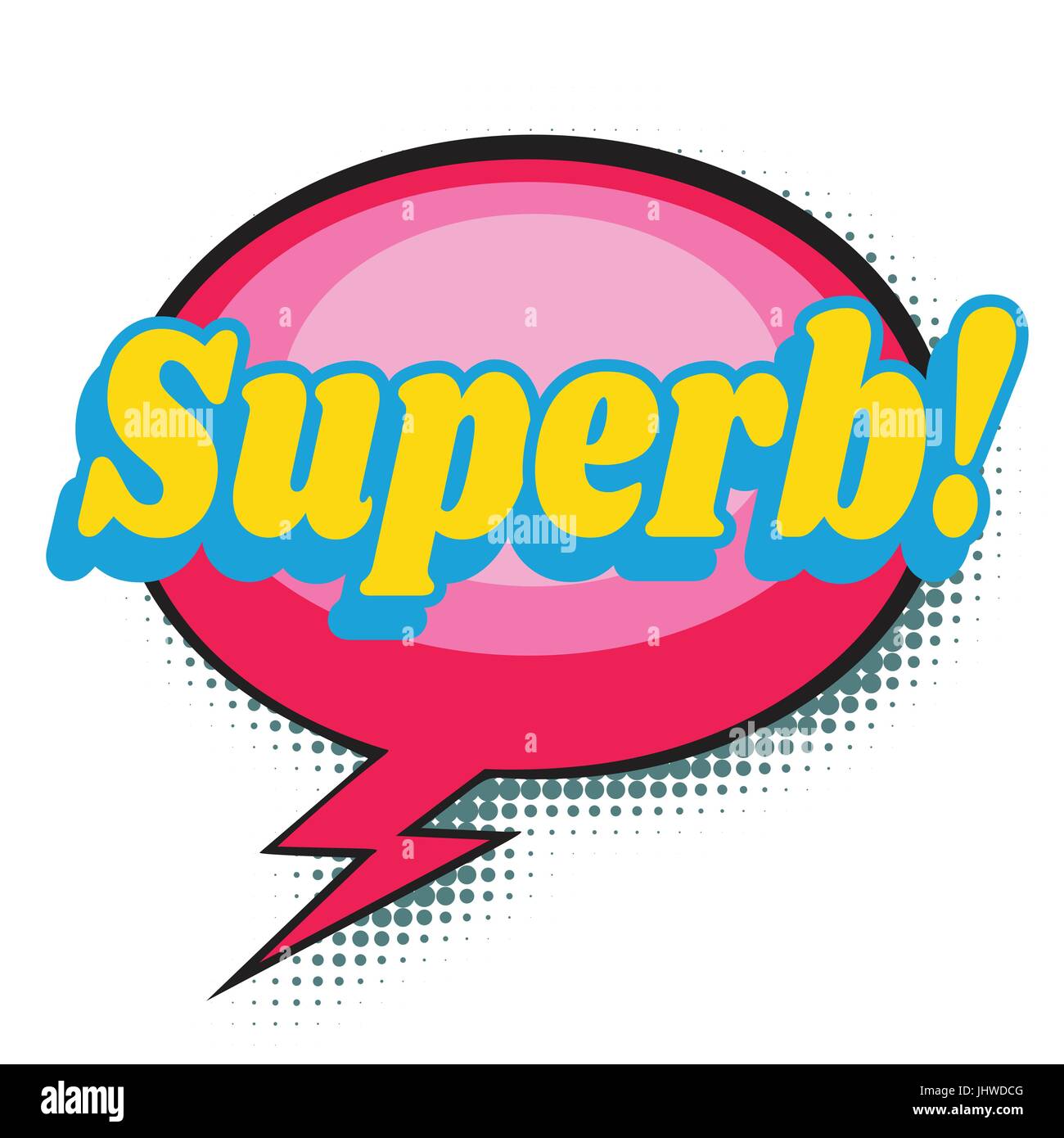 superb comic word. Pop art retro vector illustration Stock Vector Image ...