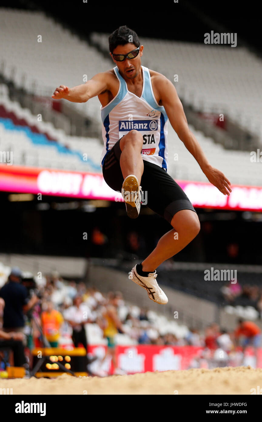 Argentina's Alexis Acosta in action during the Men's Long Jump T11 ...
