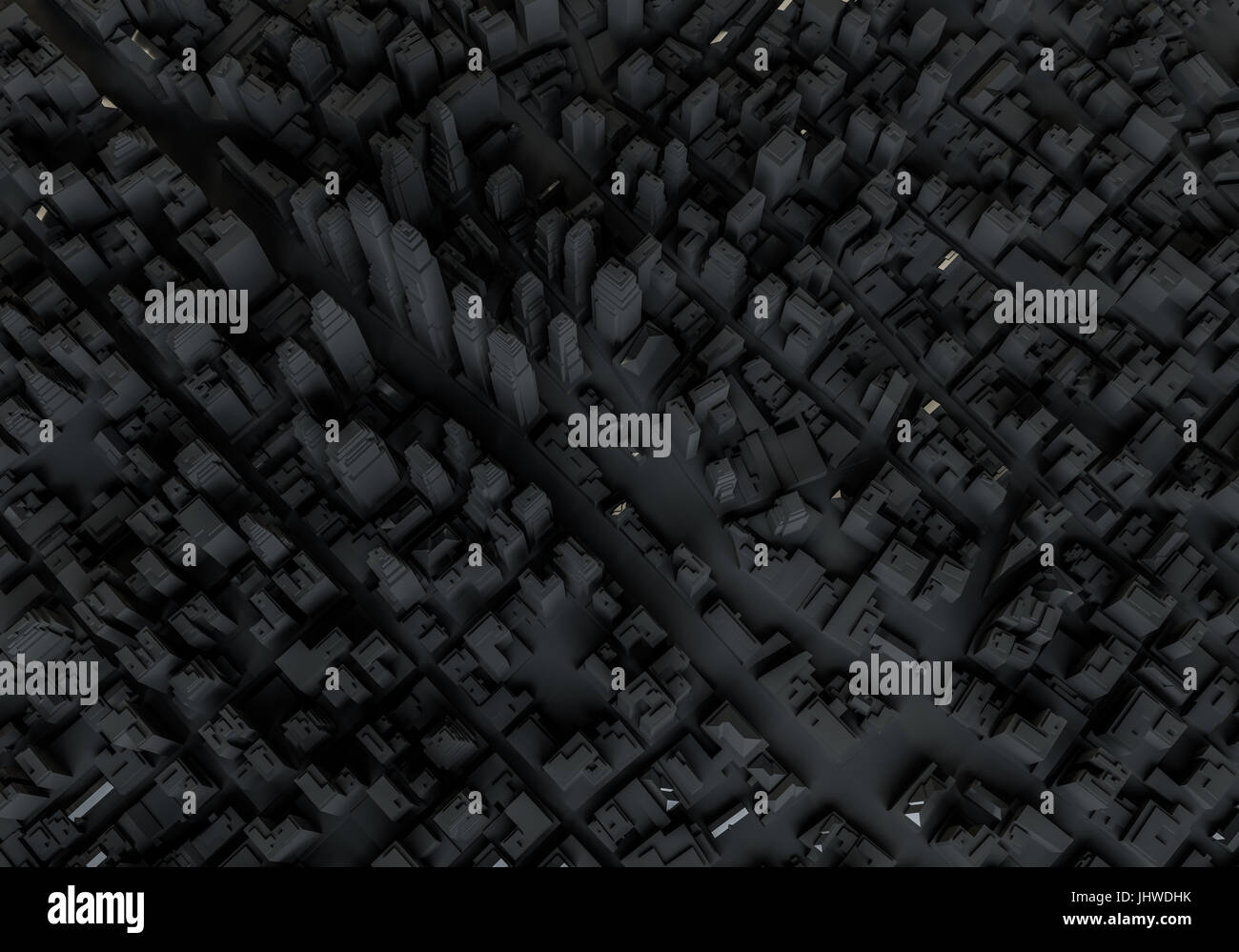 Black abstract city. View from above Stock Photo - Alamy