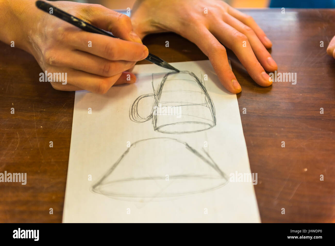 Woman hands drawing hi-res stock photography and images - Alamy