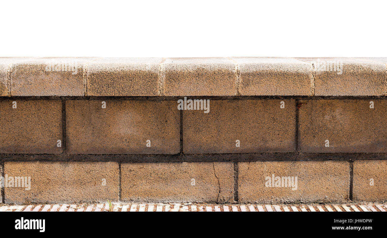 Stone parapet isolated on white background Stock Photo - Alamy