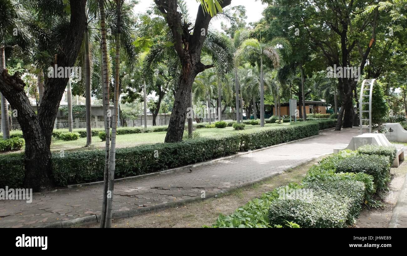 Sathon Road City Park Open Space at Sathorn/Saphan Taksin BTS Skytrain ...