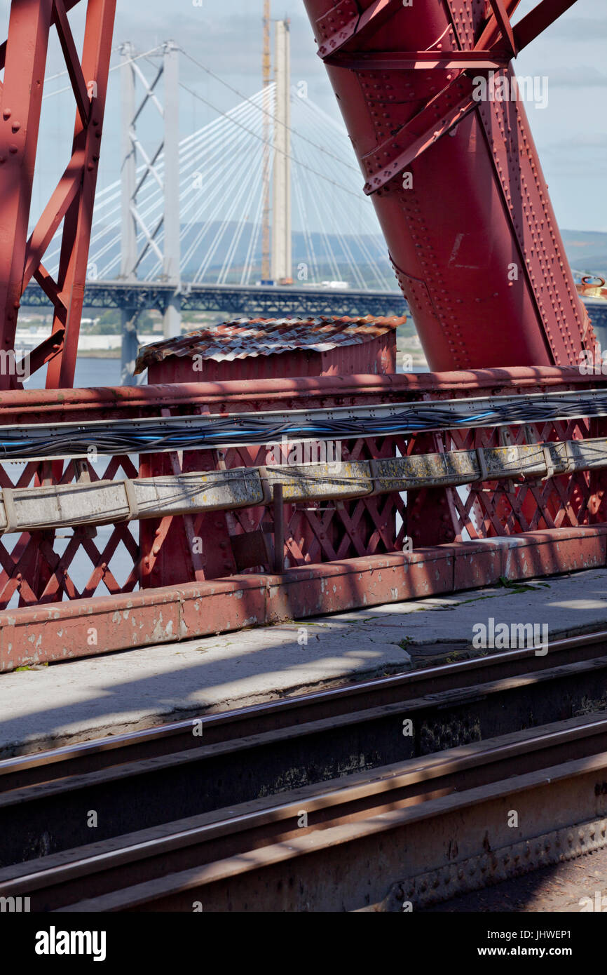 03/06/2016 South Queensferry, The Forth Bridge view from the south pier ...