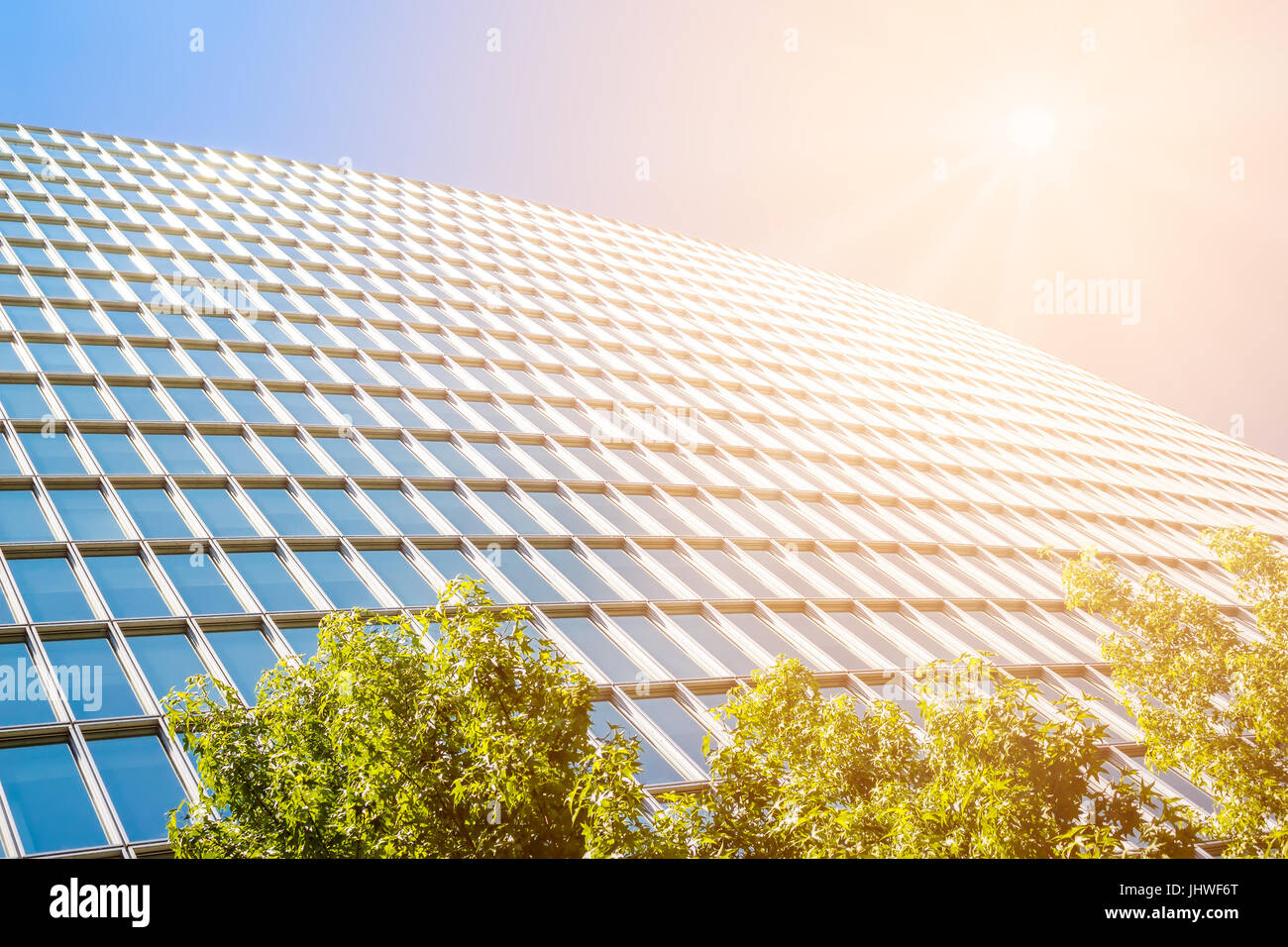 Perspective view of contemporary office building Stock Photo - Alamy