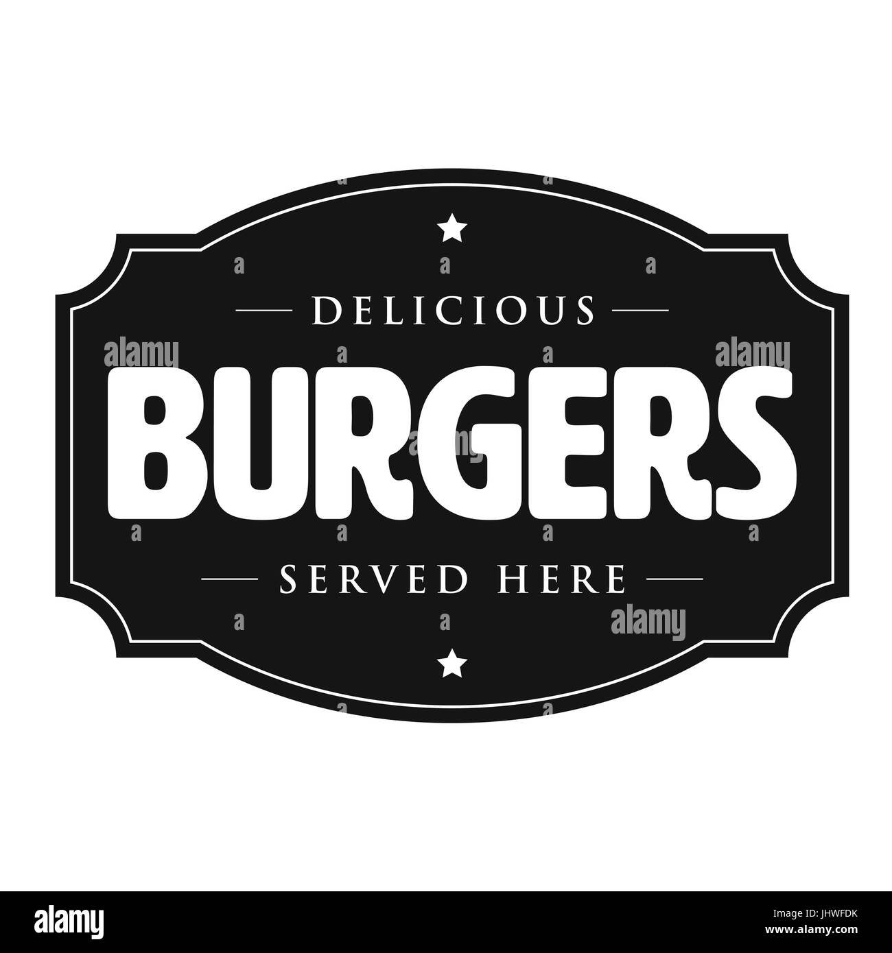 Burgers vintage sign retro vector Stock Vector Image & Art - Alamy