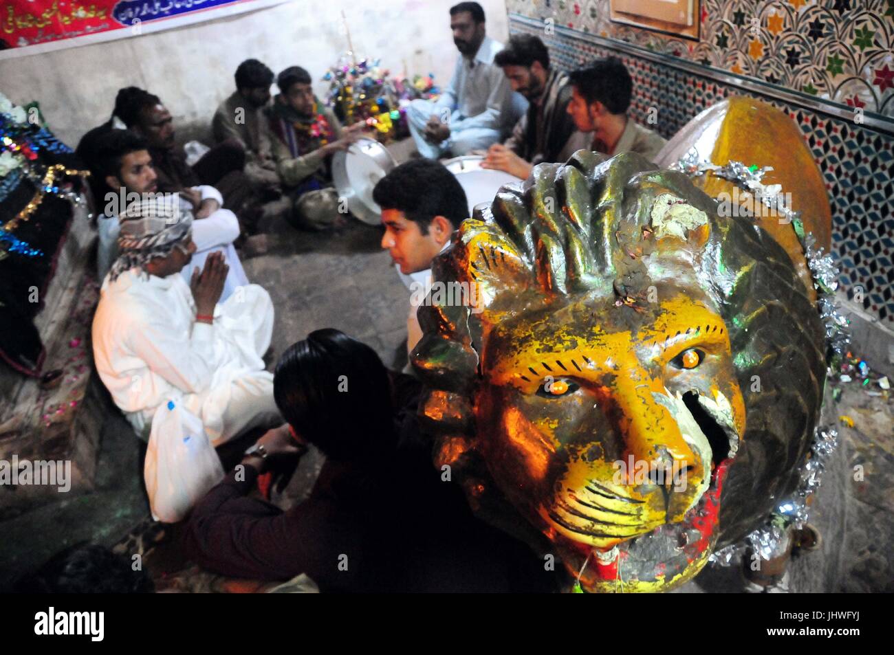 Devotees of Baba Laal Shah Qalander gather on the occasion of his ...