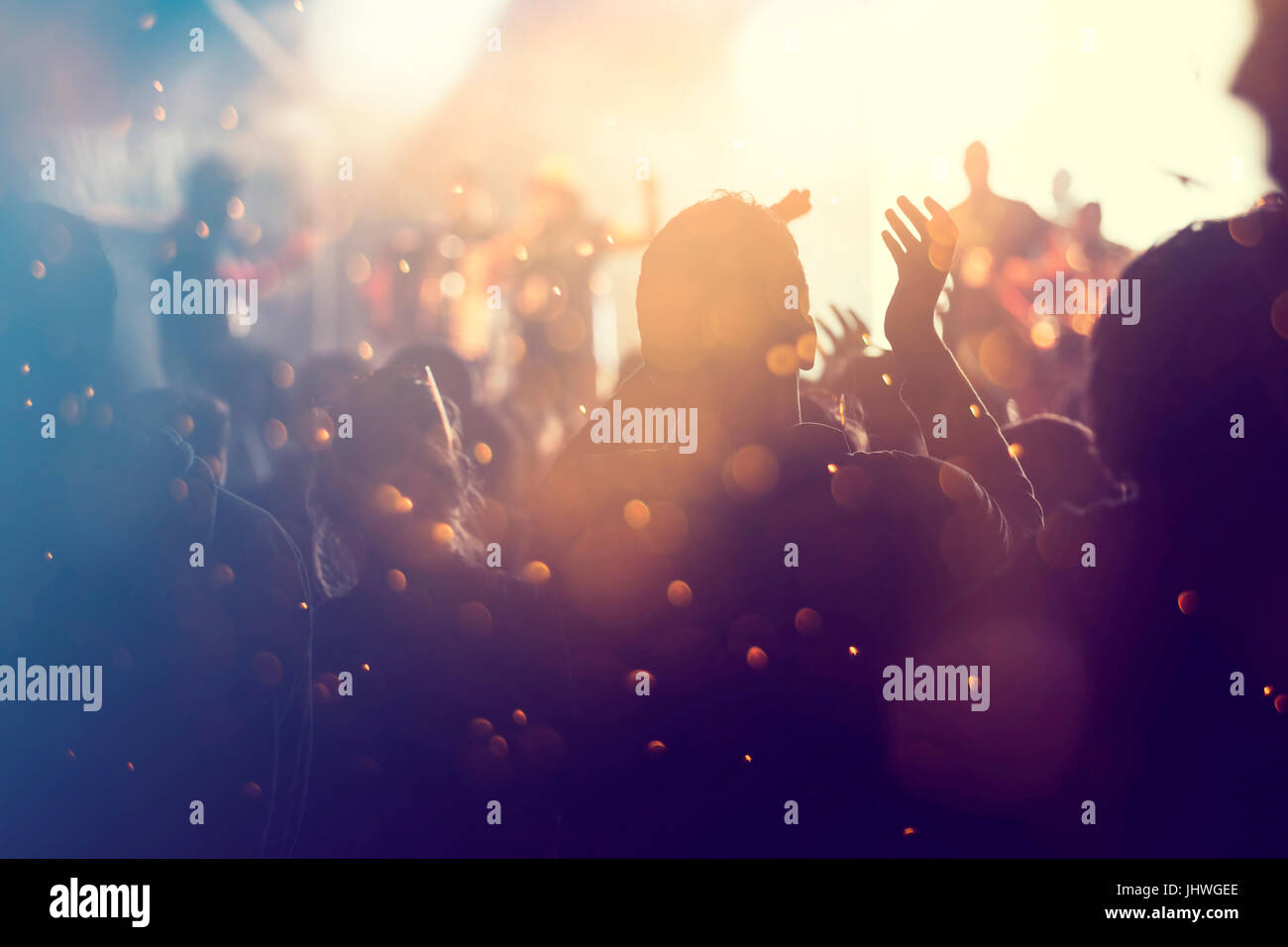 Photo of many people enjoying rock concert hi-res stock photography and ...