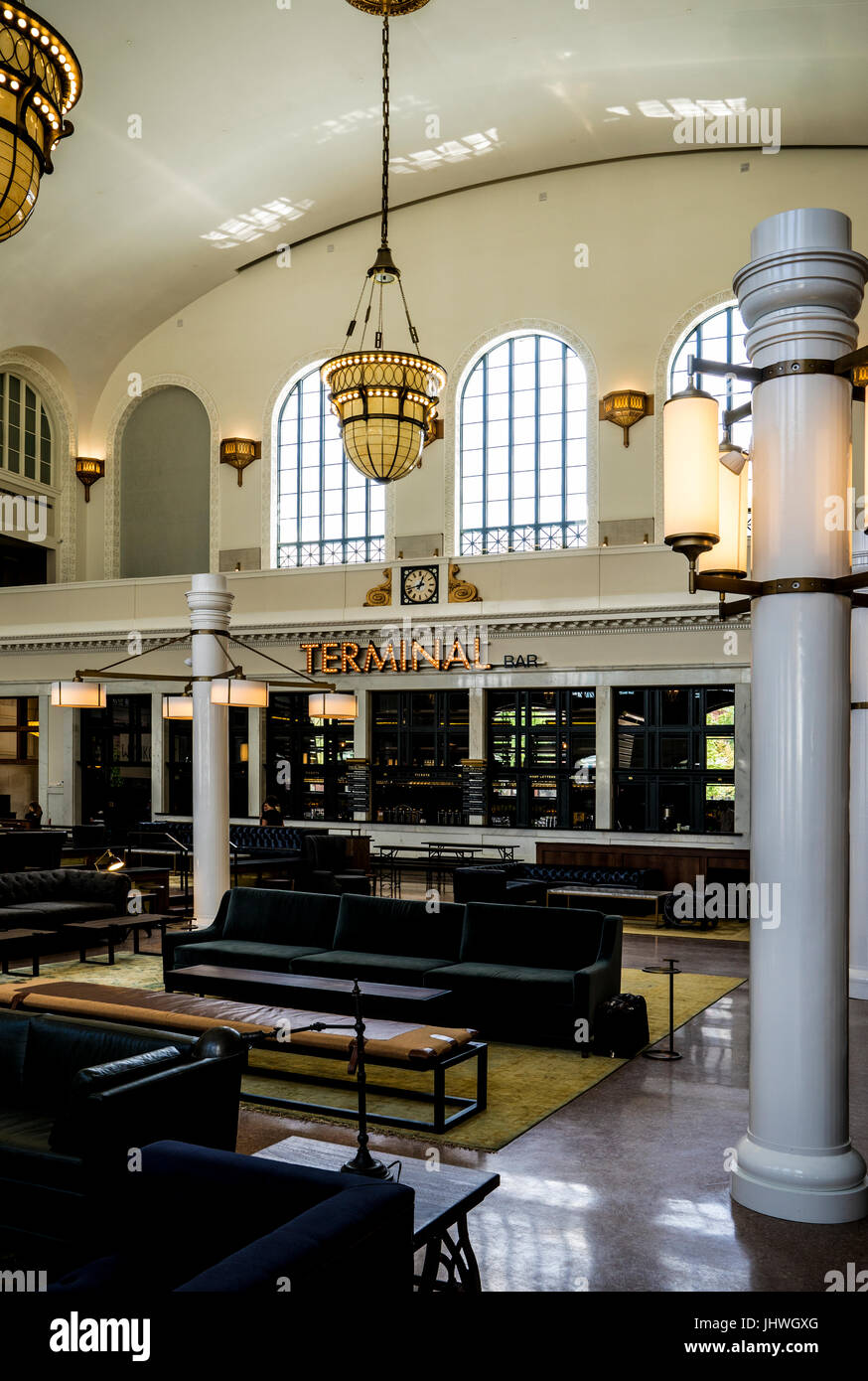 Denver Colorado Union Railroad Station inside terminal Stock Photo - Alamy