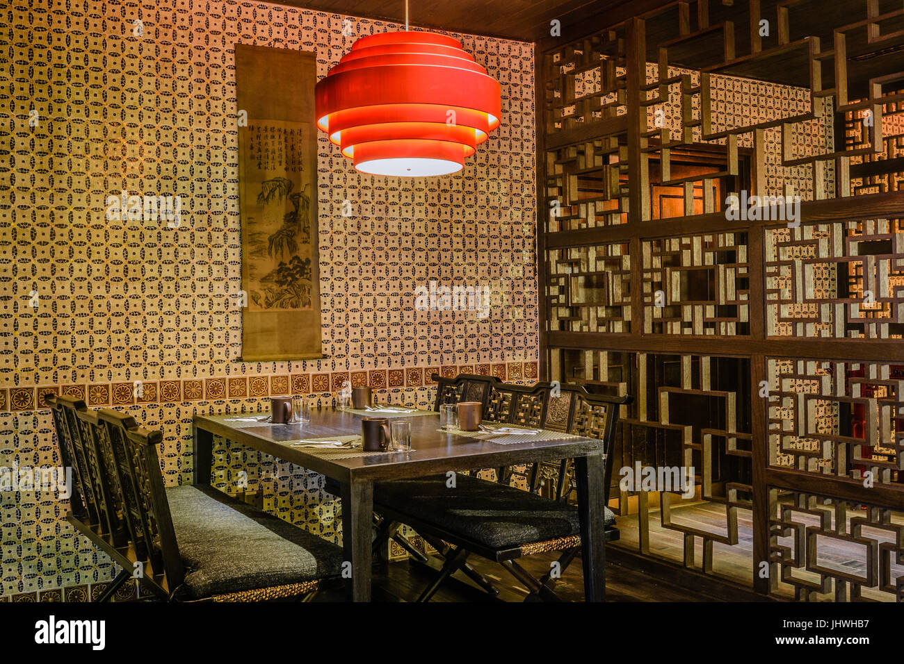 beautiful asian themed restaurant Stock Photo - Alamy