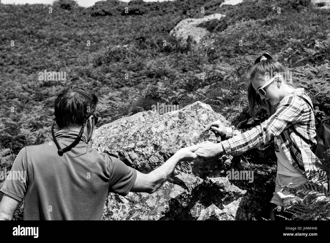 Helping Hand Rock Climbing High Resolution Stock Photography and Images ...