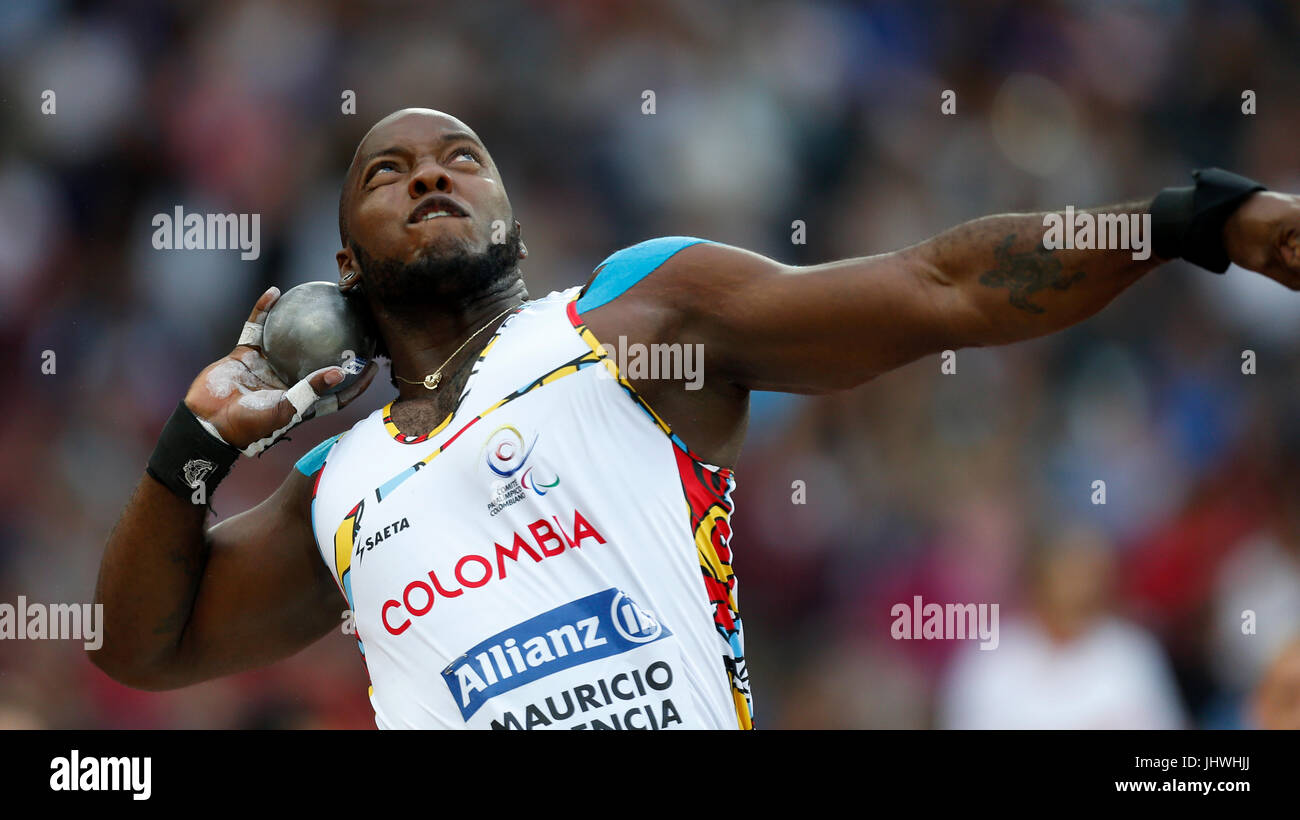 Columbia's Mauricio Valencia in the Men's Shot Put 34 Final during day ...