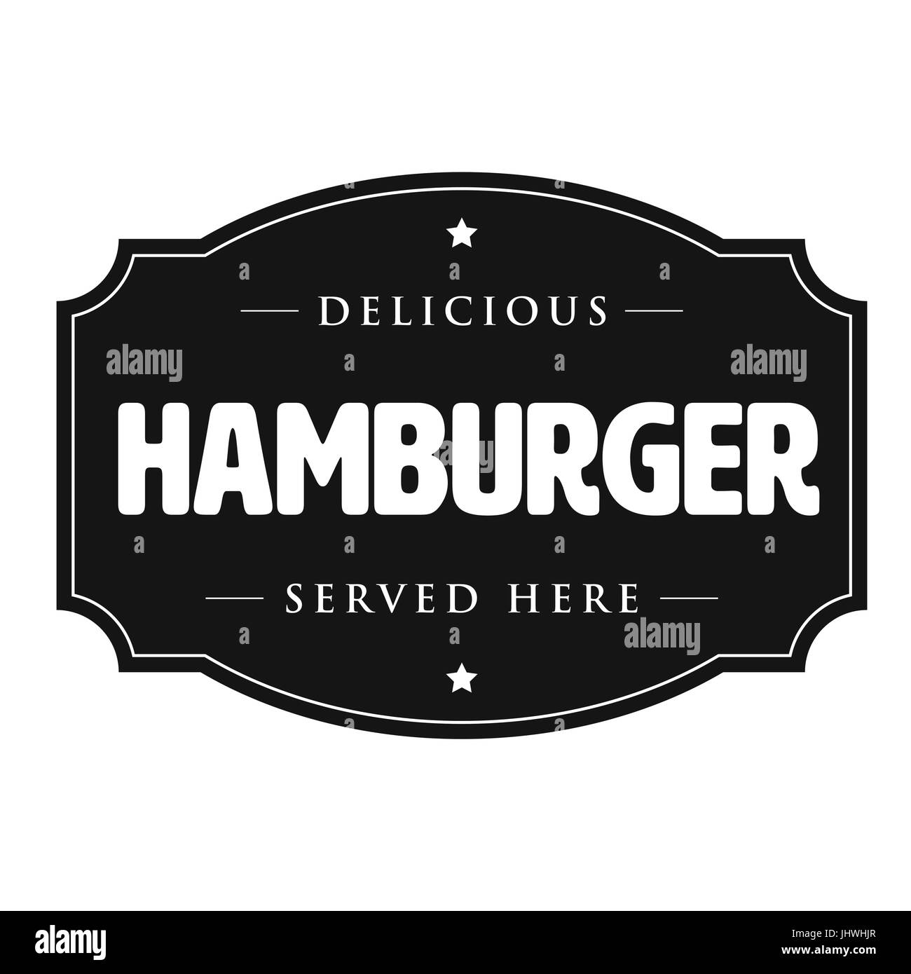 Hamburger vintage sign retro vector Stock Vector Image & Art - Alamy