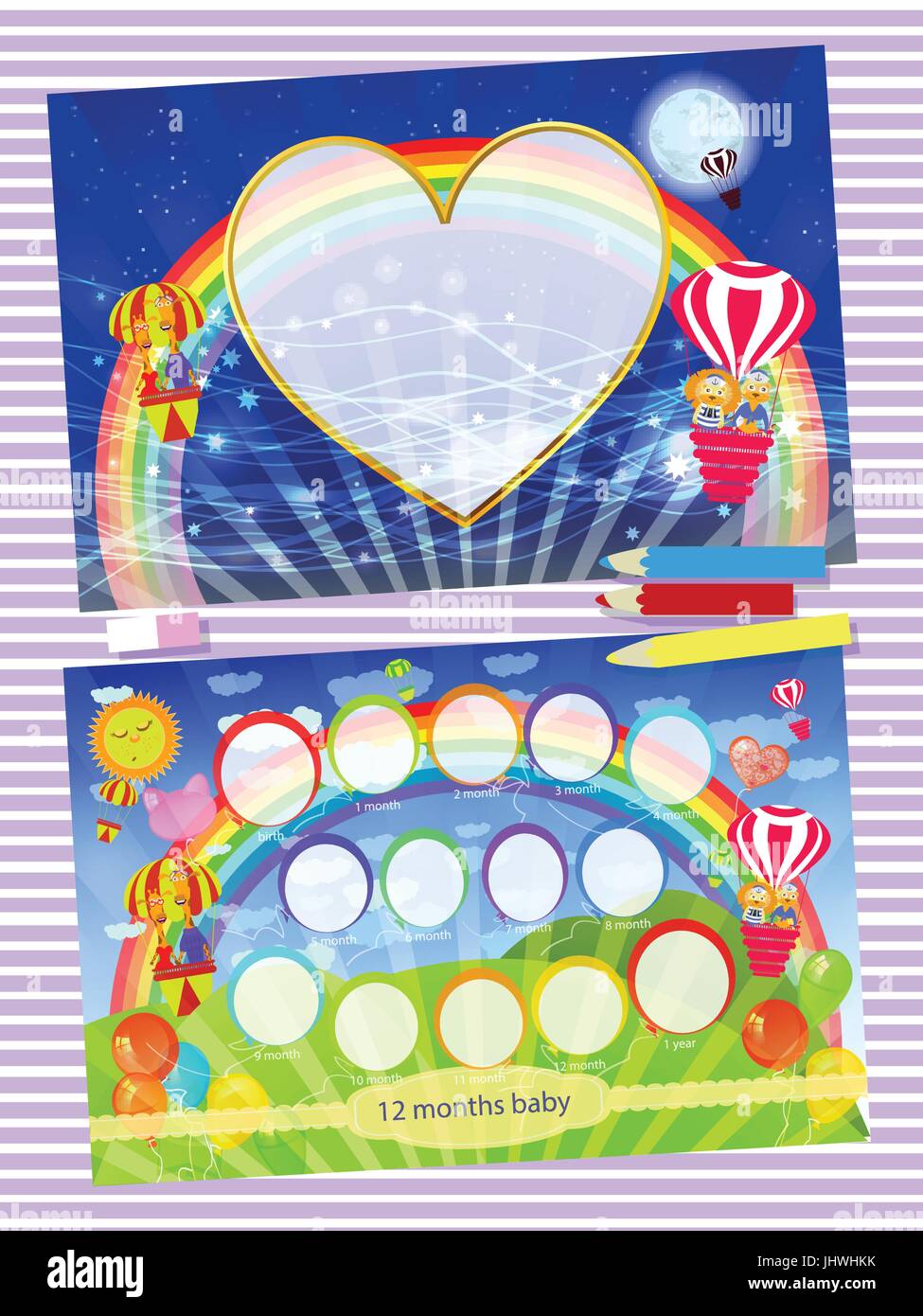 Photo frame rainbow. Children's illustration for your design Stock ...