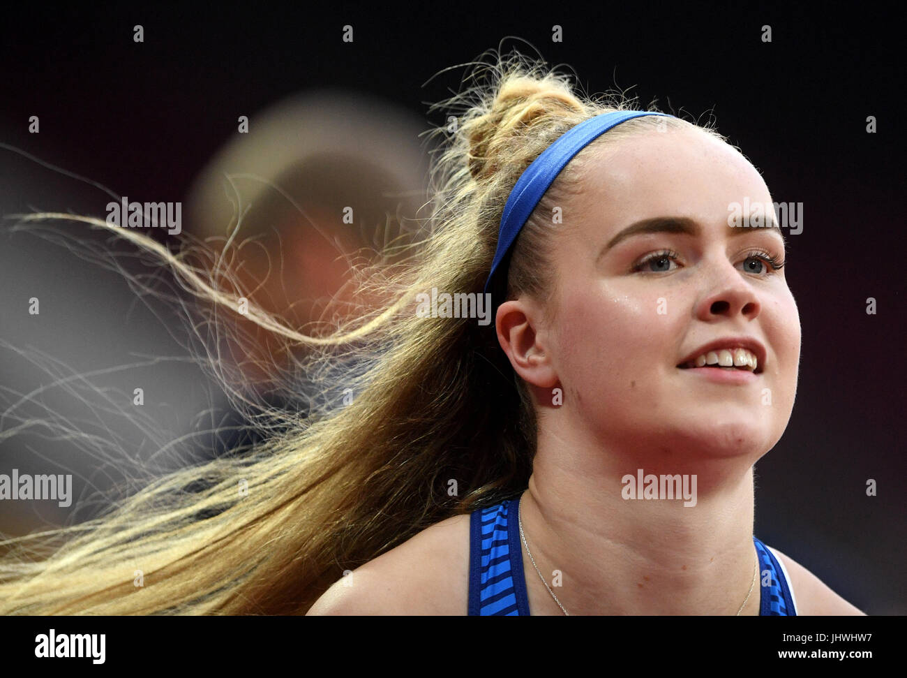 Great Britain's Maria Lyle celebrates winning bronze in the Women's ...
