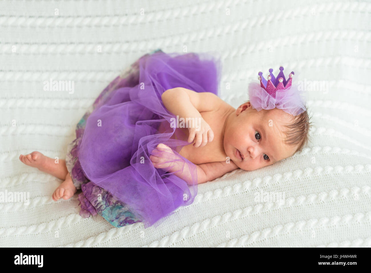 Newborn baby girl princess Stock Photo - Alamy