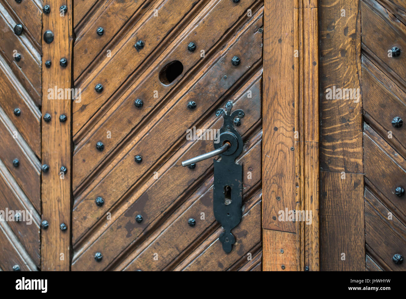 Antique door handle Stock Photo - Alamy