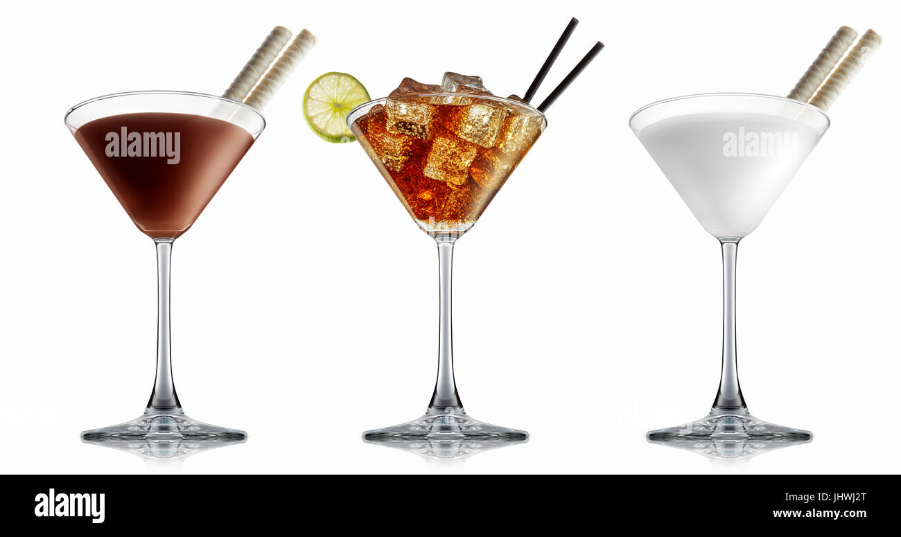 alcohol cocktail set Stock Photo - Alamy