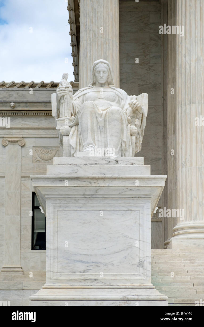 Contemplation justice marble statue supreme hi-res stock photography ...