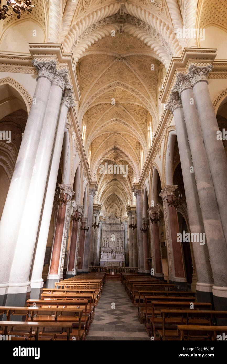 Interior of the Chiesa Madre, Chiesa Matrice, Erice, Sicily, Italy ...