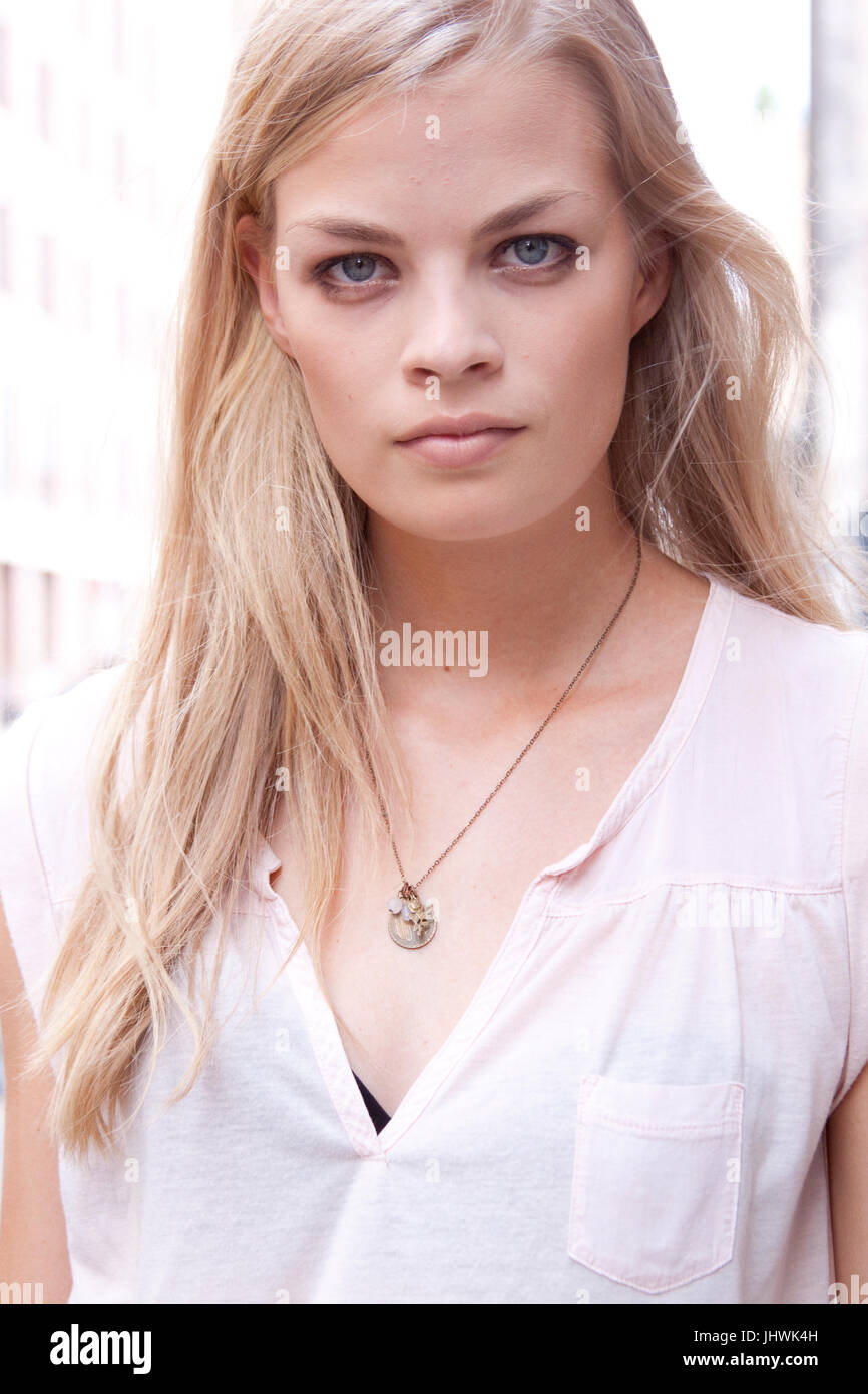 Professional Makeup beauty portrait of Fashion models during New York ...