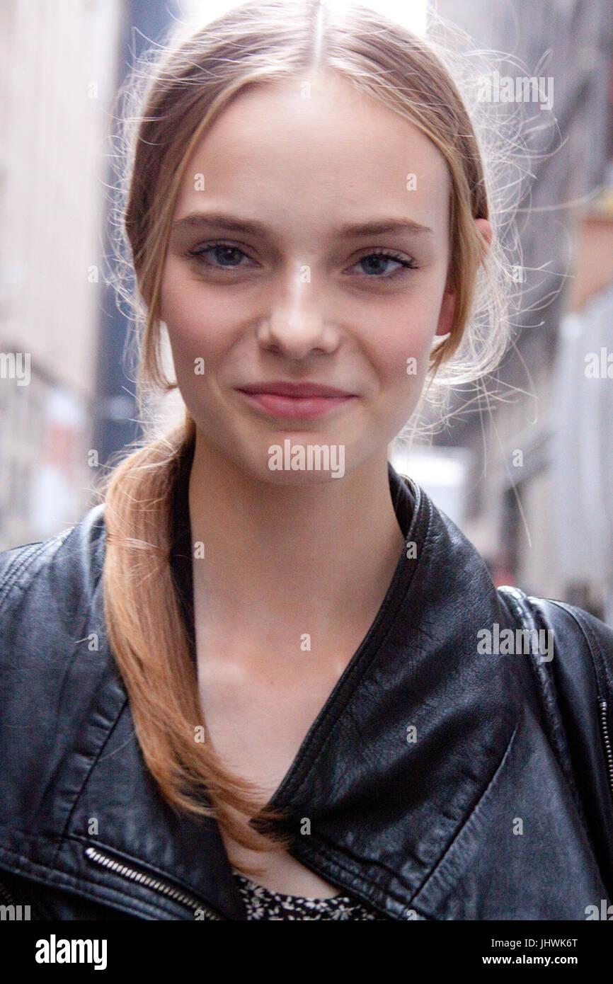 Professional Makeup beauty portrait of Fashion models during New York ...