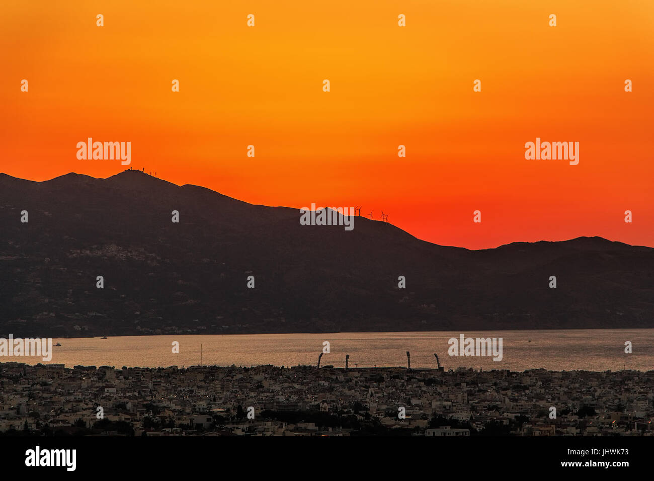 Crete red sky hi-res stock photography and images - Alamy