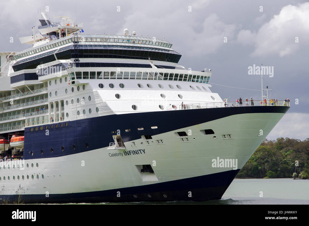 The Celebrity Infinity Cruise ship in the Panama Canal Stock Photo - Alamy