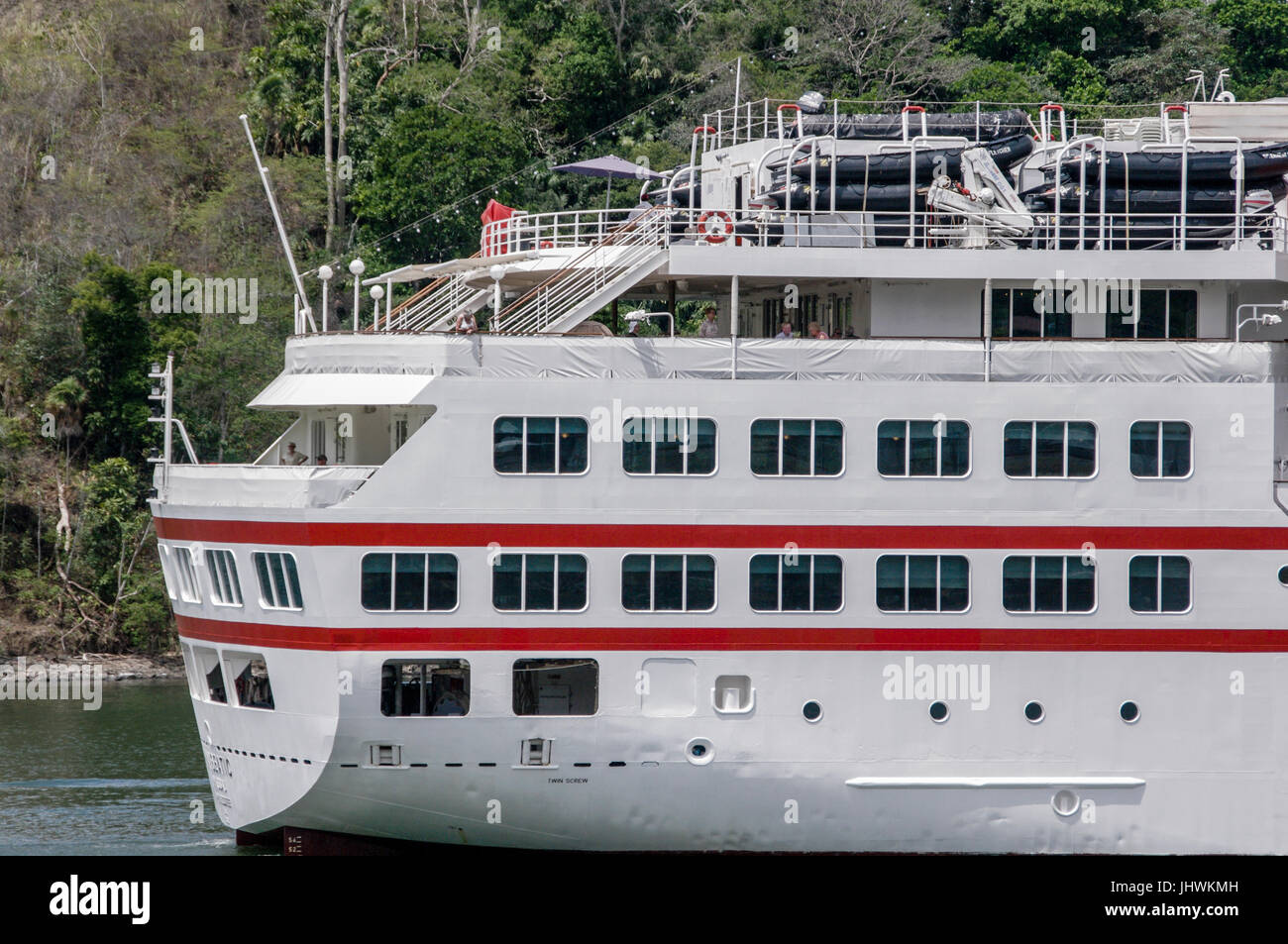 The MS Hanseatic Cruise Ship in the Panama Canal Stock Photo - Alamy