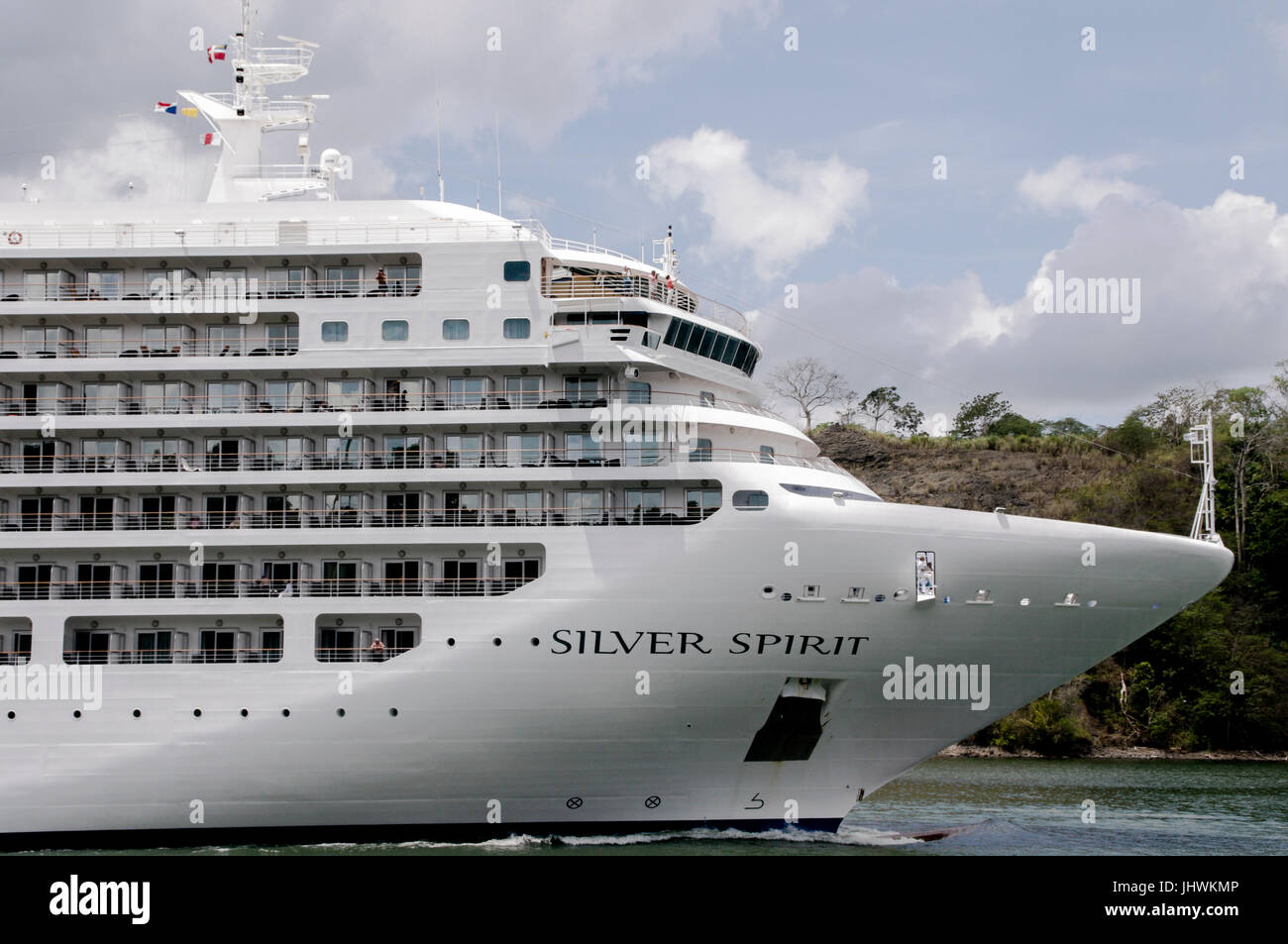 Silver Spirit Cruise ship in the Panama Canal Stock Photo - Alamy