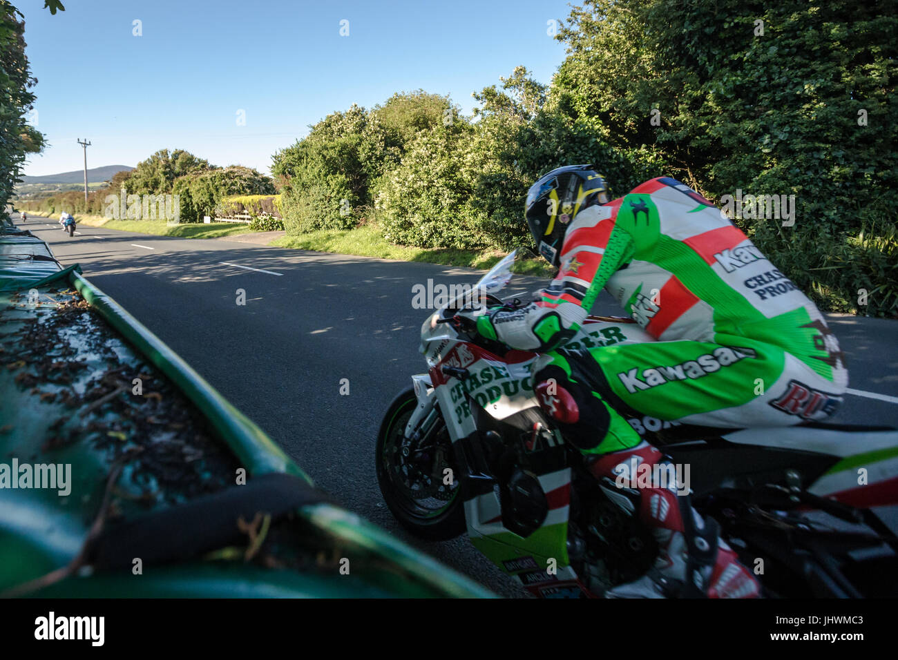 Road racing action from the Southern 100 2017, Isle of Man. Riders such ...