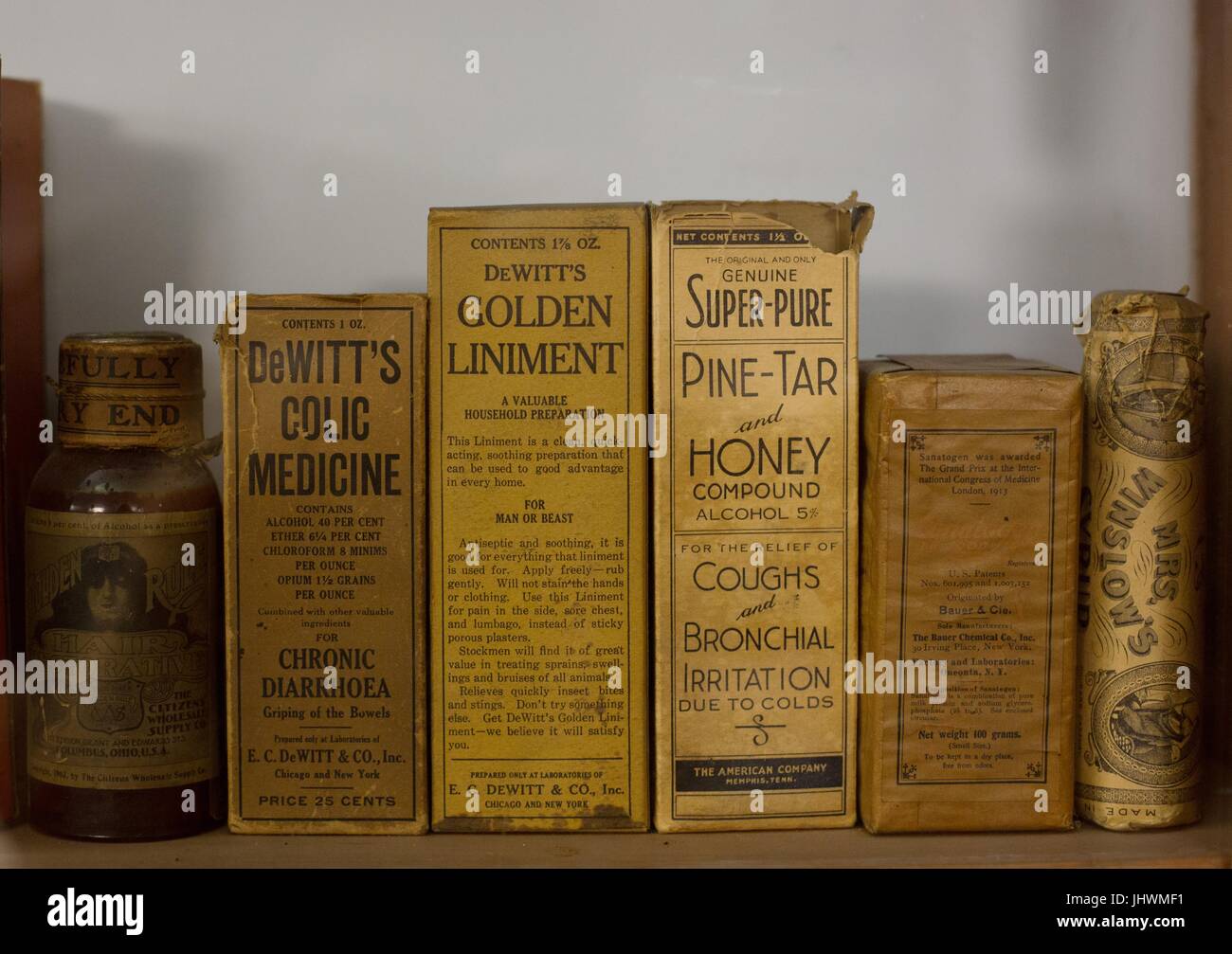 A display of old fashioned medicines at the International Museum of ...