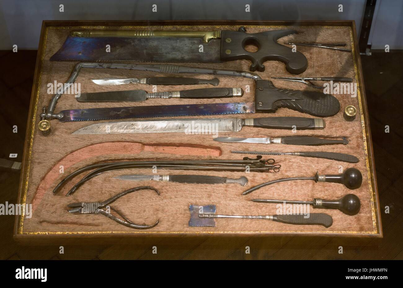 An antique amputation kit on display at the International Museum of ...
