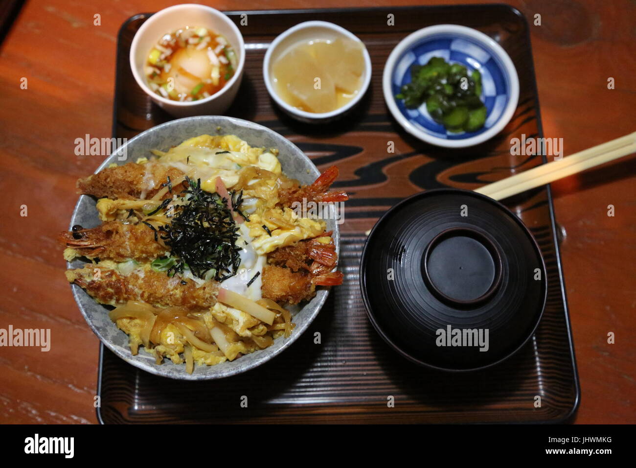 Ebi Don for lunch Stock Photo - Alamy