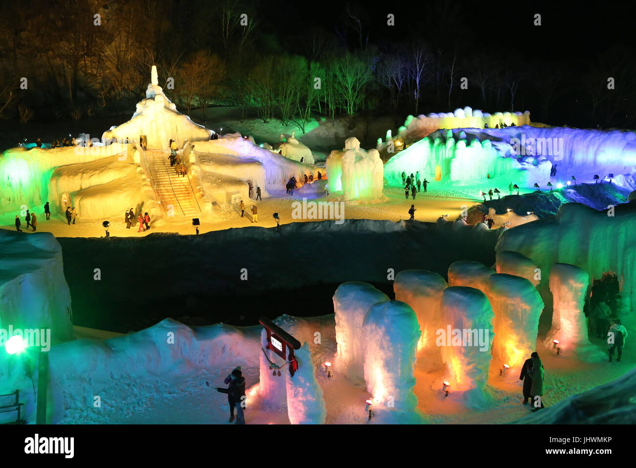 Ice Pavilion in Sounkyo, Japan Stock Photo - Alamy
