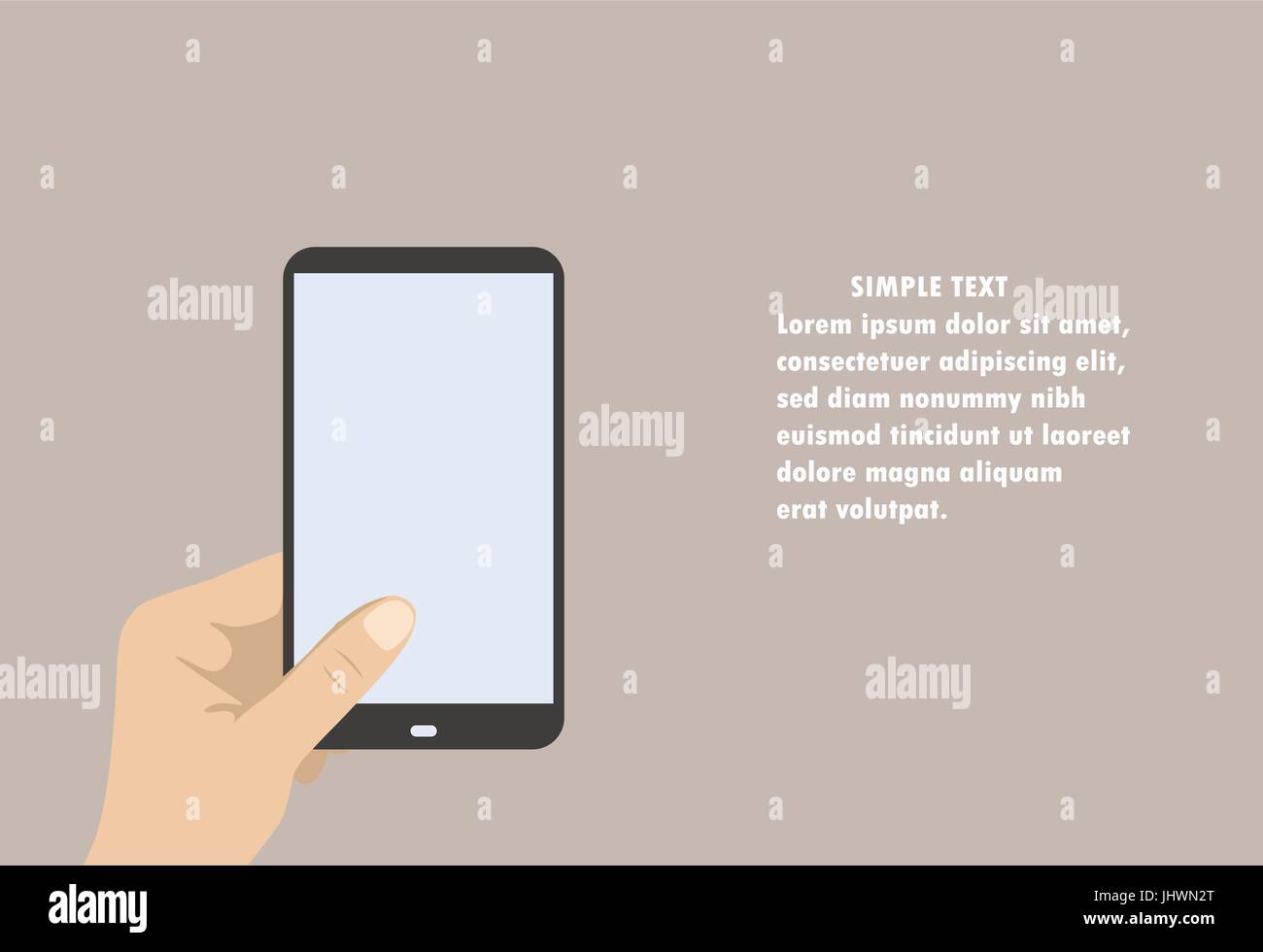 Hand Holding Mobile Phone Illustration vector Stock Vector Image & Art ...