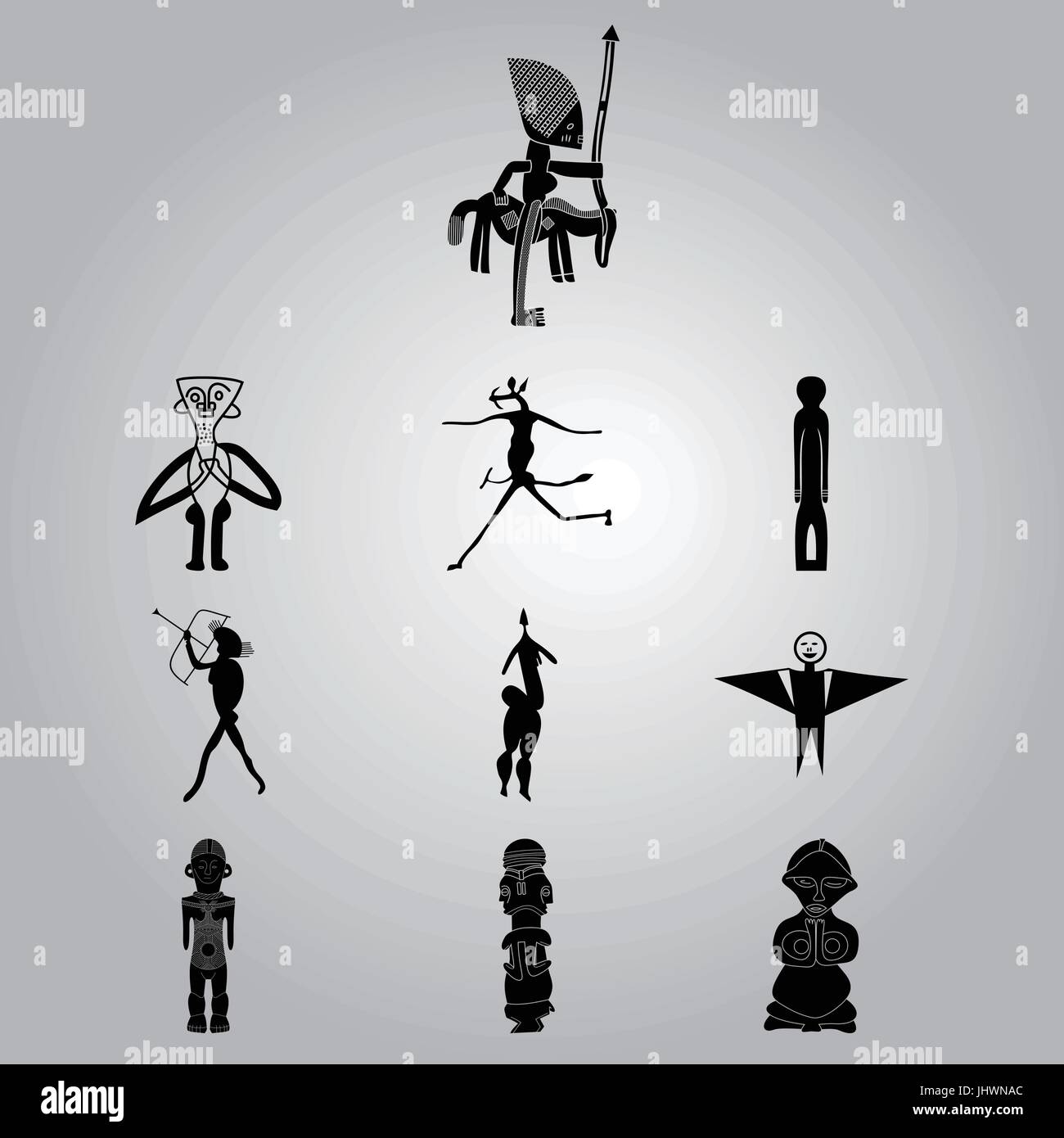 Aztec tribal boho ornaments Stock Vector Images - Alamy