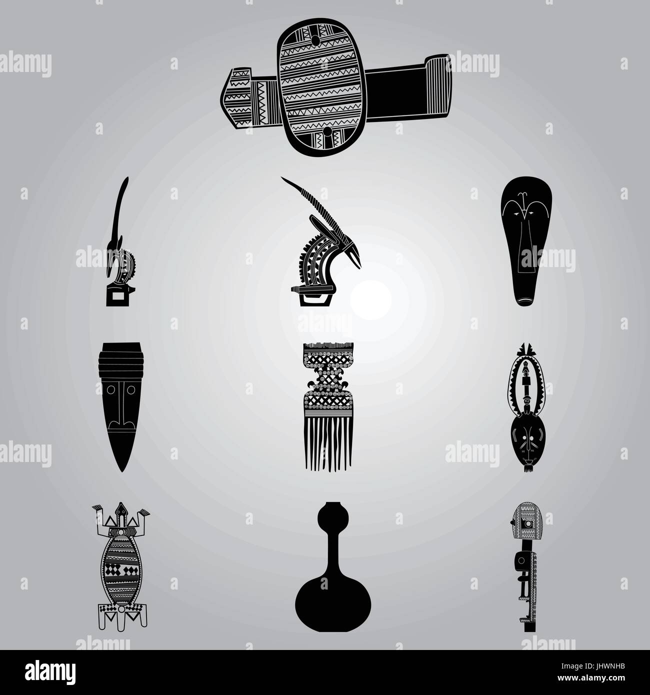 Tribal art africa Stock Vector Images - Alamy