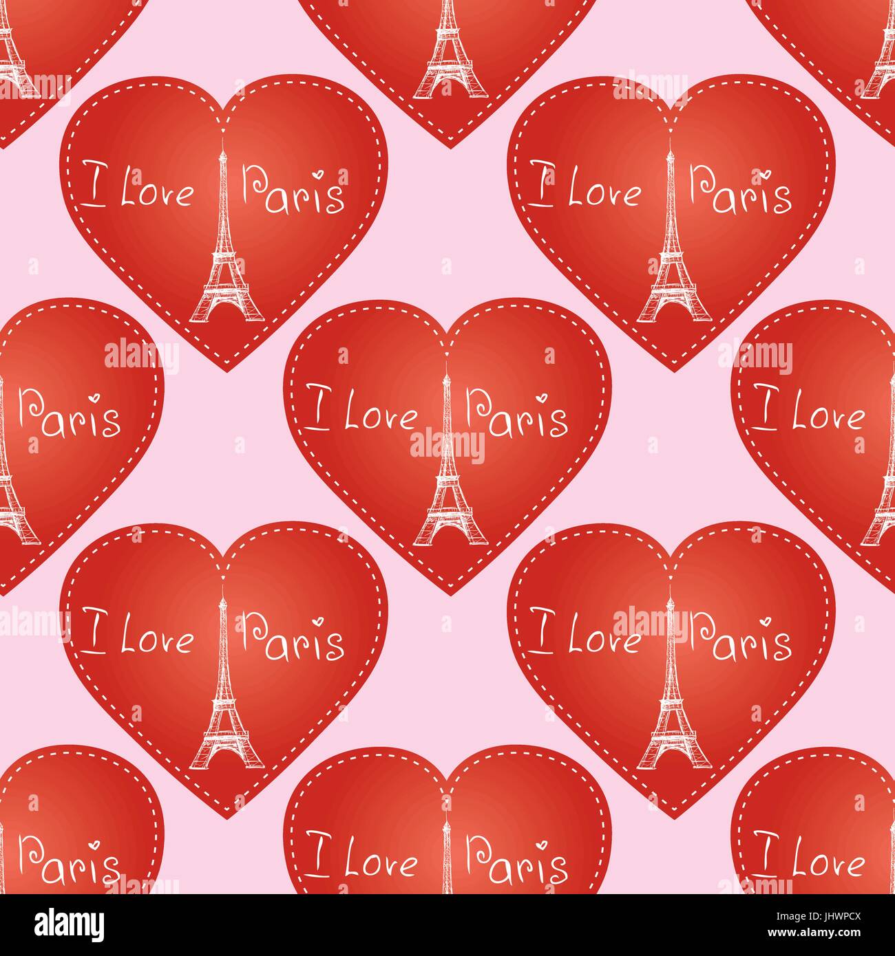 Seamless pattern background texture. Paris France Eiffel tower in ...