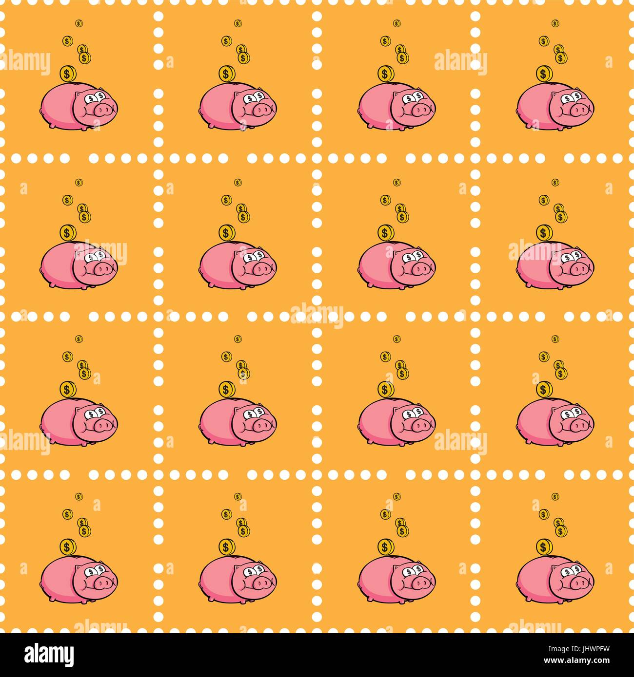 Seamless pattern with piggy bank . Seamless pattern can be used for ...