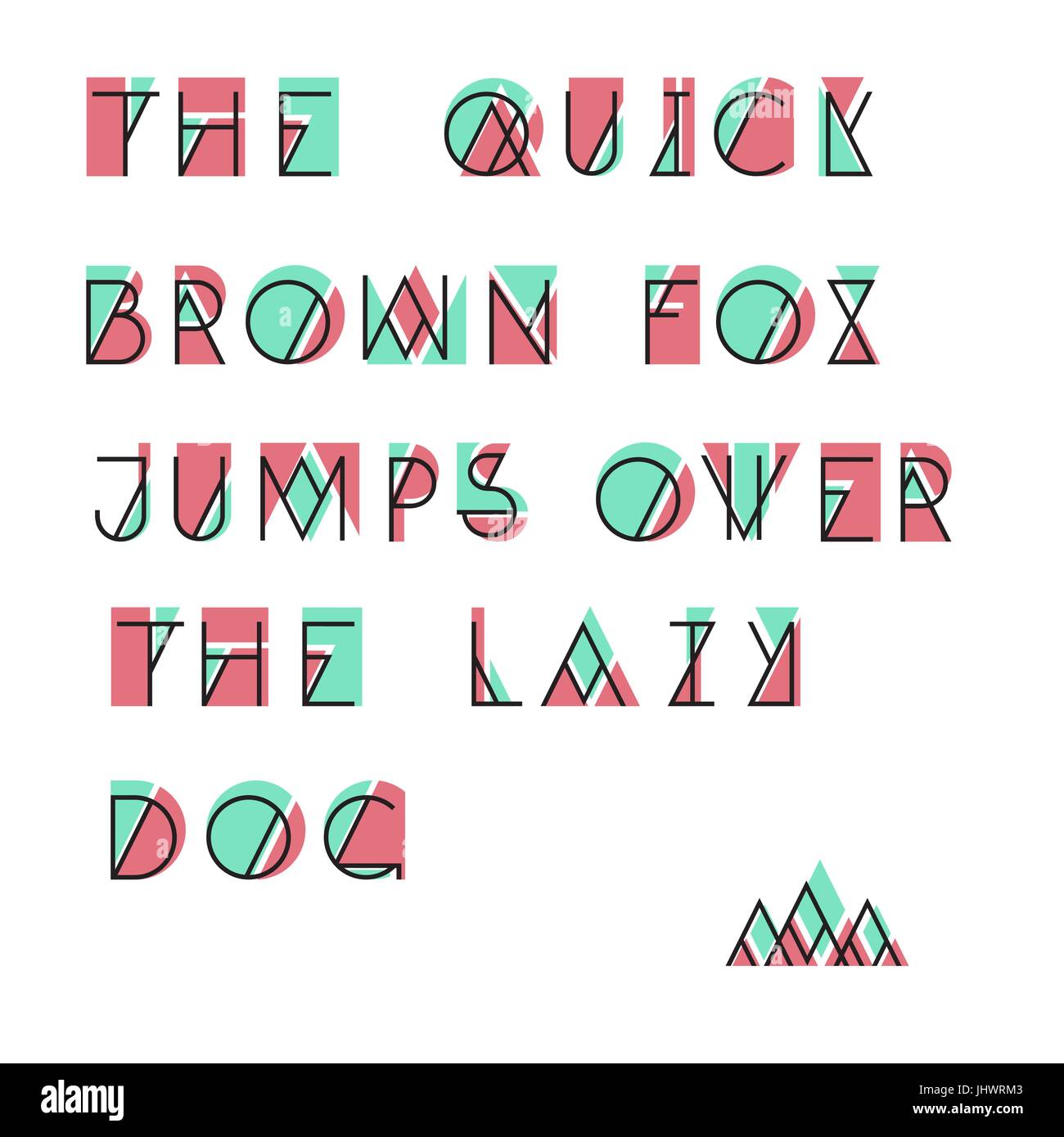 Vector Abstract Alphabet Set Stock Vector Image & Art - Alamy