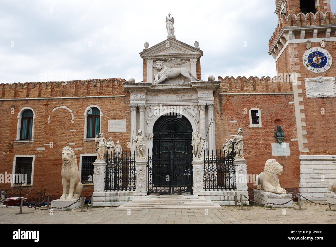 Entrance to military barracks. Venice. Italy Stock Photo - Alamy