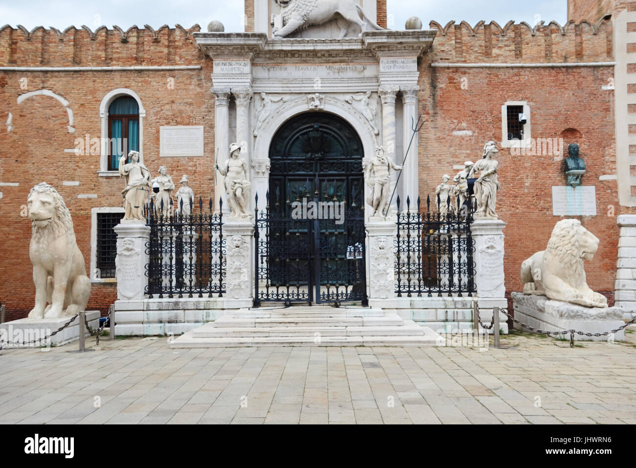 Entrance to military barracks. Venice. Italy Stock Photo - Alamy